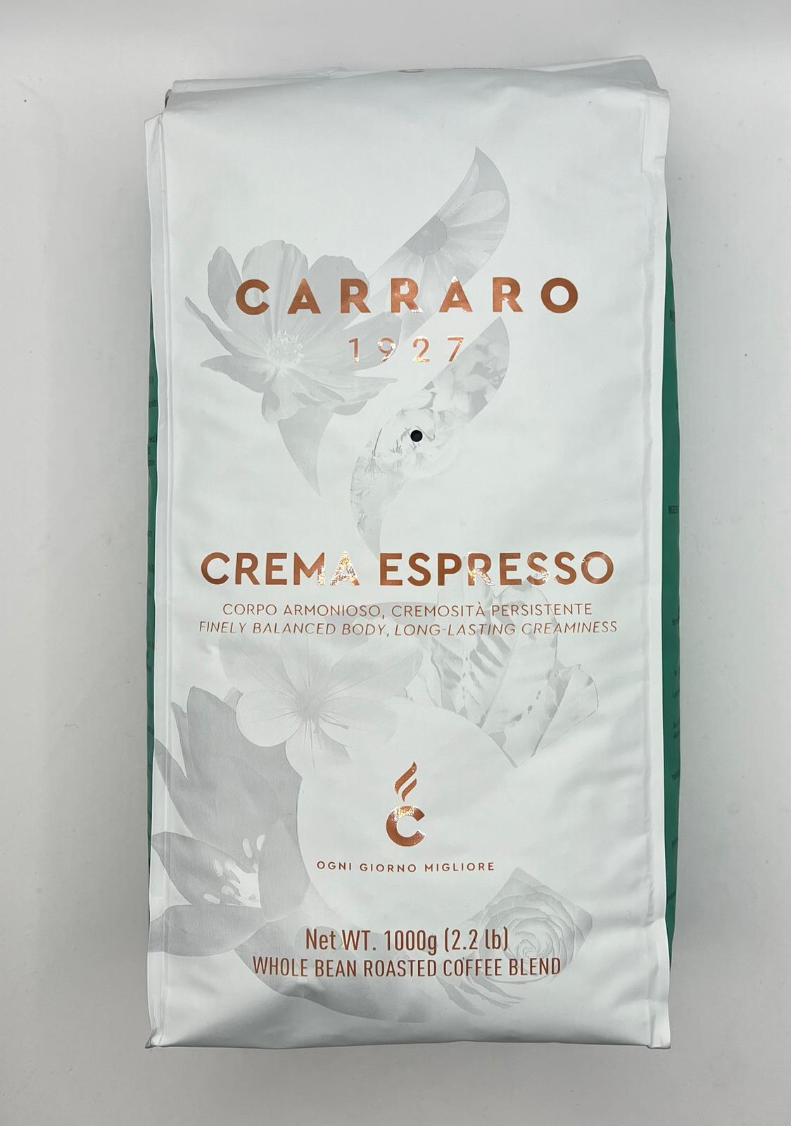 Carraro Crema Espresso Coffee – Whole Bean Blend with Balanced Body ...
