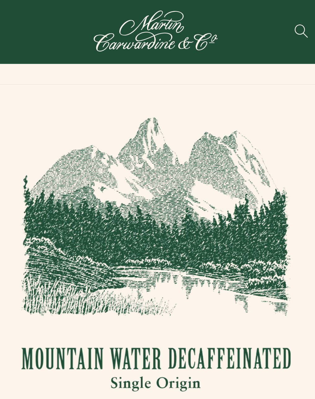 Martin Carwardine & Co – Mountain Water Decaffeinated Coffee: Premium Blend for a Dark ...